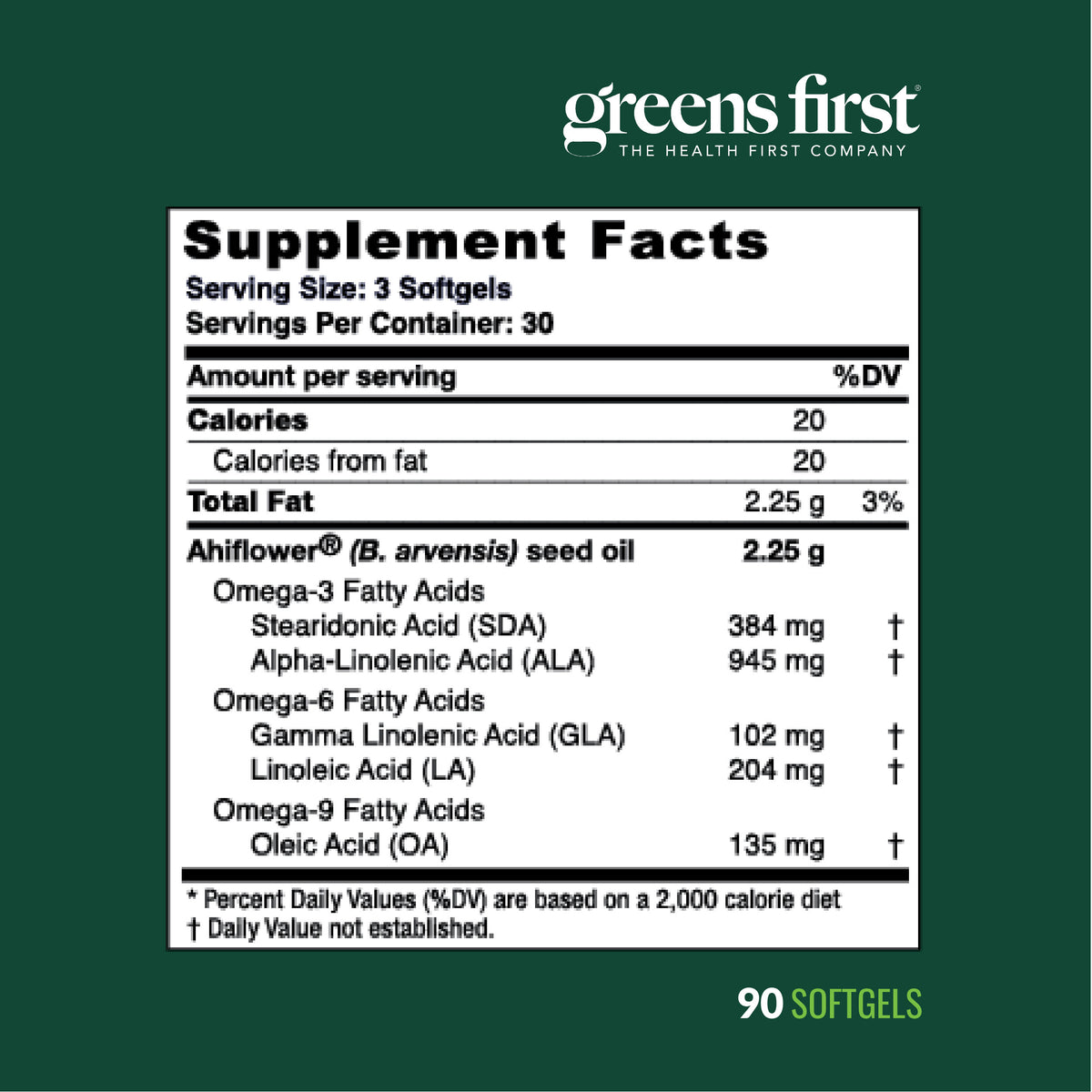 PRO Ahiflower Oil Vegan Omega-3, 90 Softgels | Active Recovery Essentials
