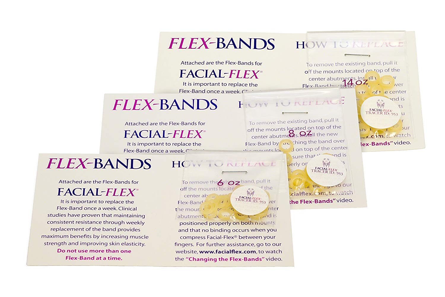 Facial-Flex® Flex Bands Pack - 8 oz Intermediate | Active Recovery ...