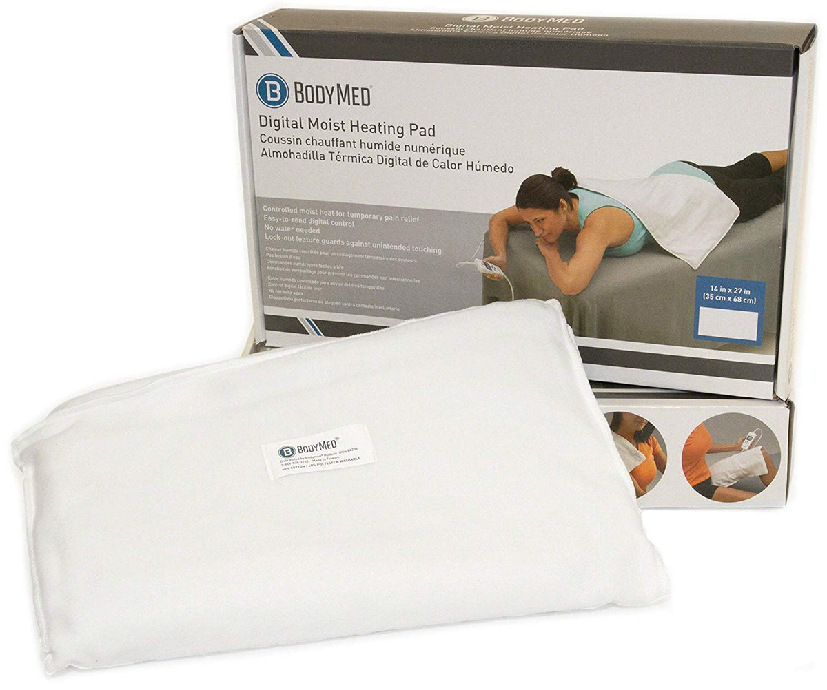 BodyMed® 14" x 27" White Digital Electric Moist Heating Pad | Active ...